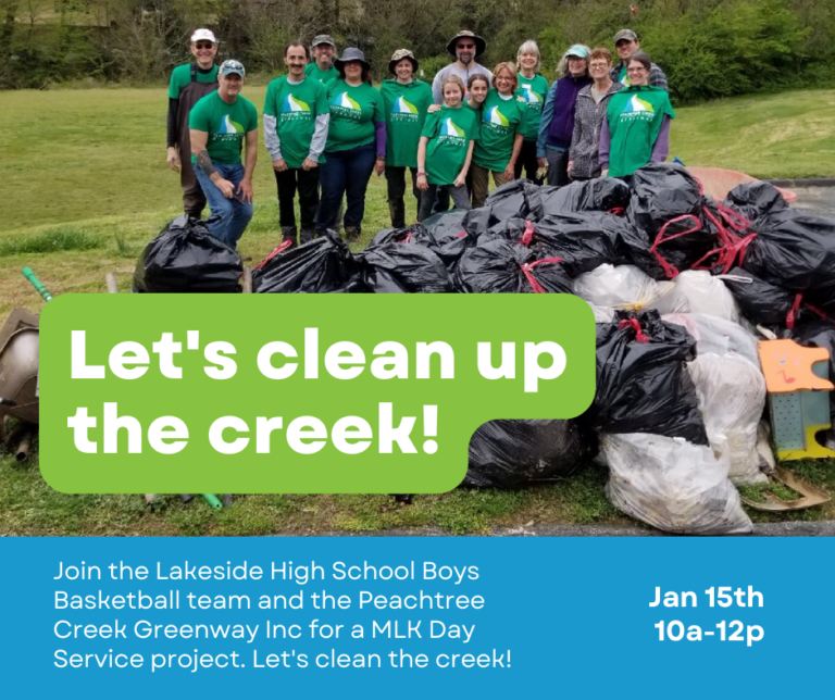 MLK Day Creek Clean-Up with Peachtree Creek Greenway Inc & Lakeside ...